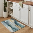Abstract Cloud Effect Front Door Mat Indoor Entrance, Golden Green ...