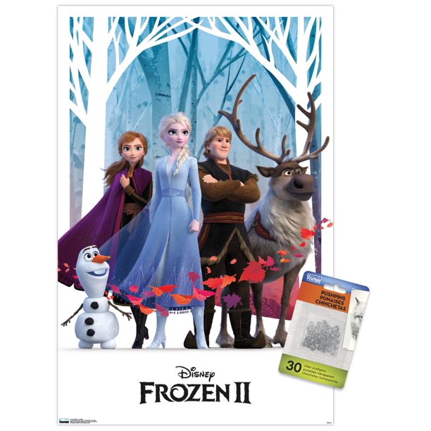 Disney Frozen 2 - Group Wall Poster with Push Pins, 14.725" x 22.375 ...