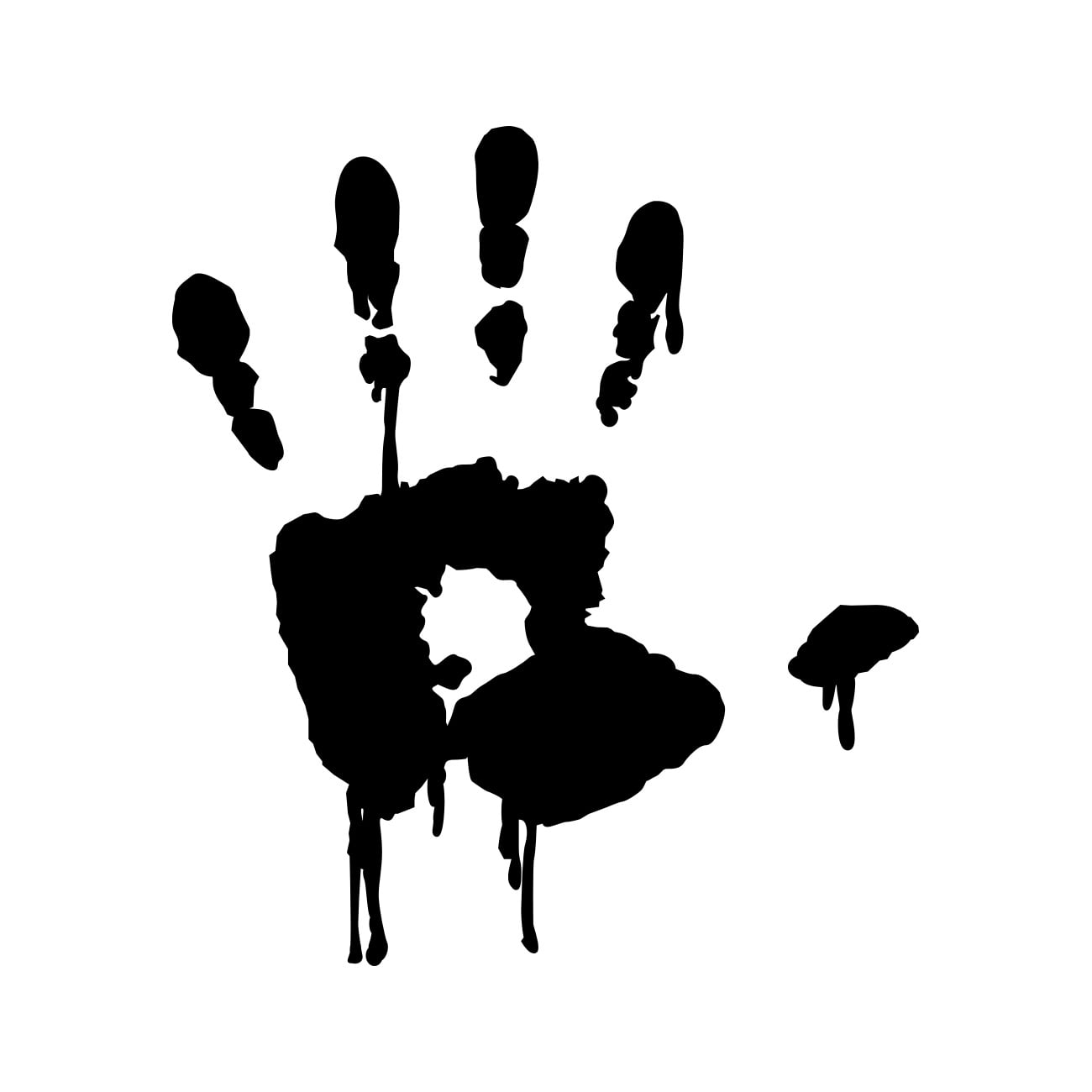 Bloody Handprint Zombie Sticker Decal Die Cut - Self Adhesive Vinyl ...
