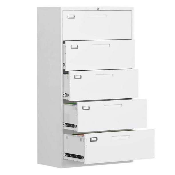 STANI 5 Drawer File Cabinet with Lock, 5 Drawer Metal Filing Cabinet ...