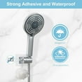 ABS Plastic Shower Hook Holder Adjustable Angles Waterproof Bathroom ...