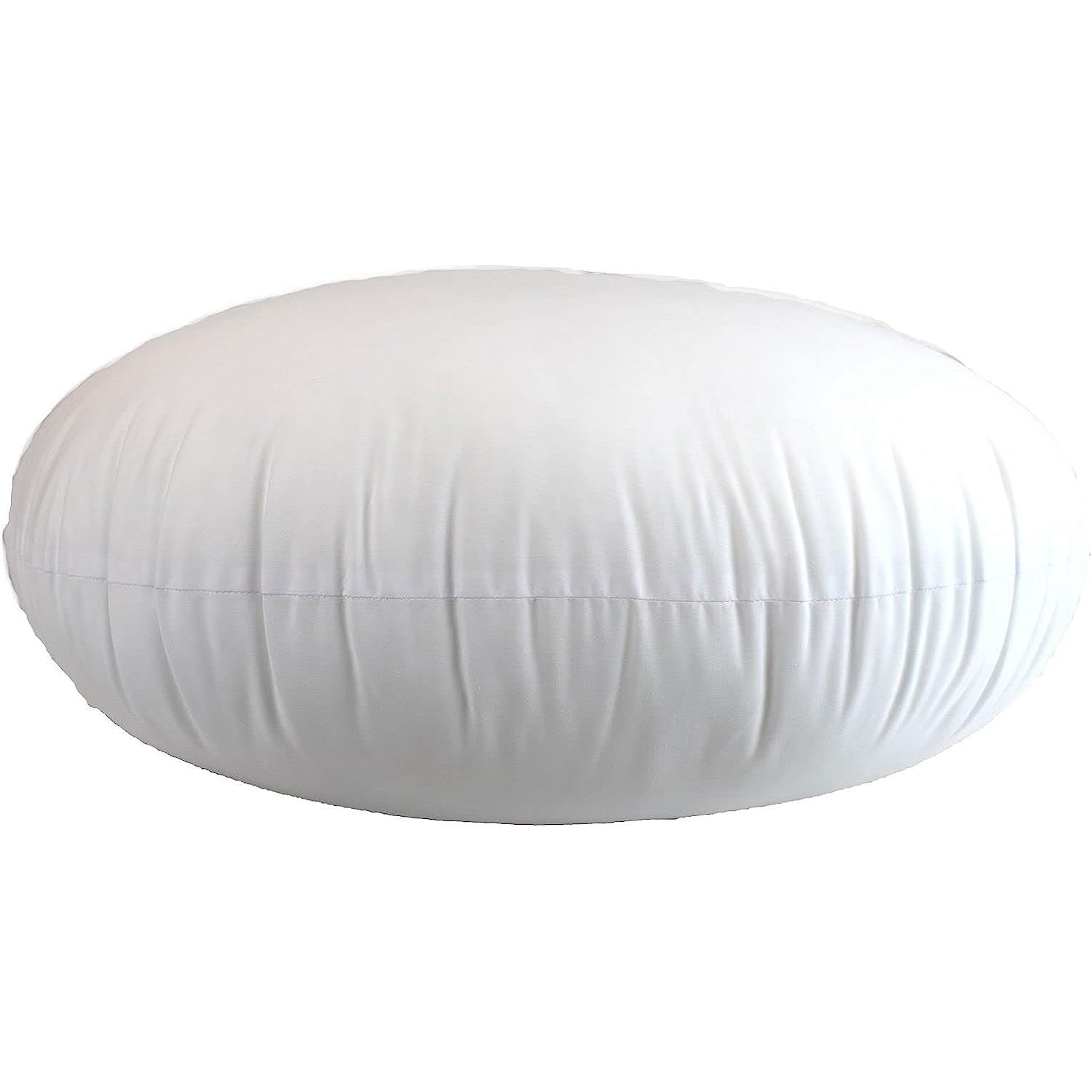Round Pillow Insert Polyester Form Stuffer-%100 Cotton Blend Covering ...