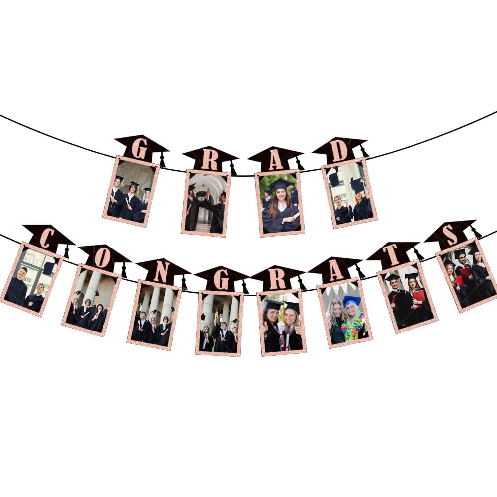 Graduation Photo Banner, Graduation Cap Banner, For Graduation Party ...