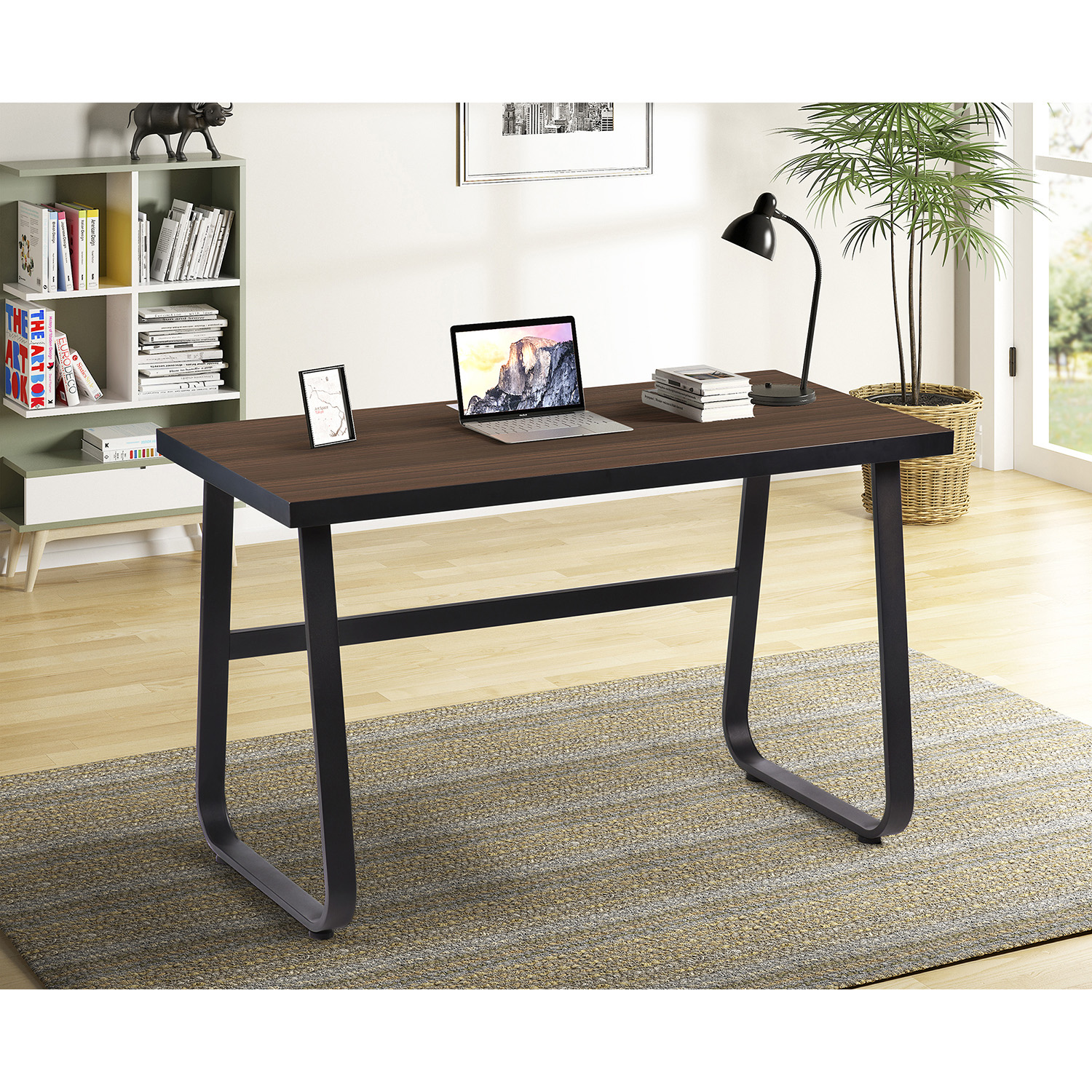 Topcobe Office Desks with Wire Slot, Laptop Table Multipurpose ...