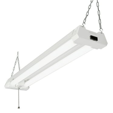 Hyper Tough 4 ft Steel, 5000 Lumen LED Shop Light, Grey - Walmart.com