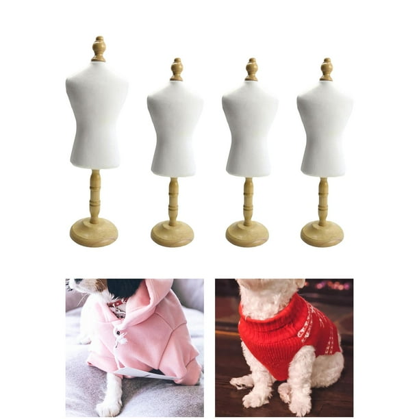 4x Dress Form Doll Dress Form Display Stand Busto para ropa de mascotas ...