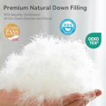 75% Goose Down Fiber Comforter King Size, 850+ Fill Power, 1200TC, All ...