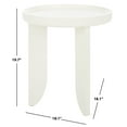 SAFAVIEH Malyn contemporary Round Accent Table, Ivory (18.1 in. W x 18. ...