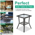 Ktaxon Outdoor Wicker Side Table, 2-Tier Patio Rattan Coffee Table for ...