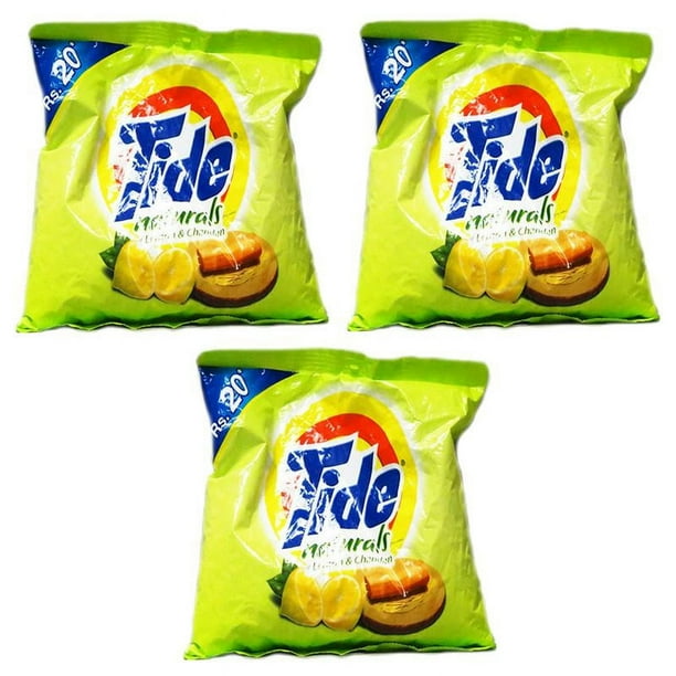 Tide Naturals Laundry Detergent Powder- Lemon & Chandan (380g) (Pack of ...