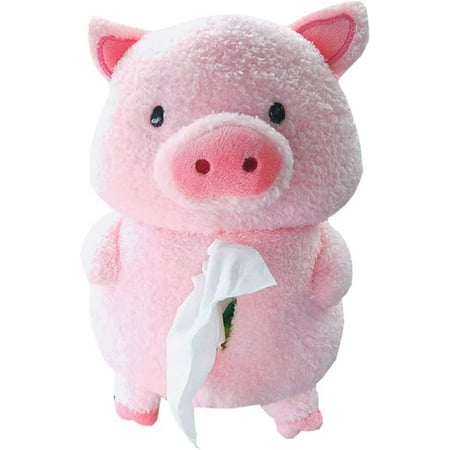 Cute Cartoon Lamb Pig Tissue Box Cover , Plush Cute Pig Shape Tissue ...