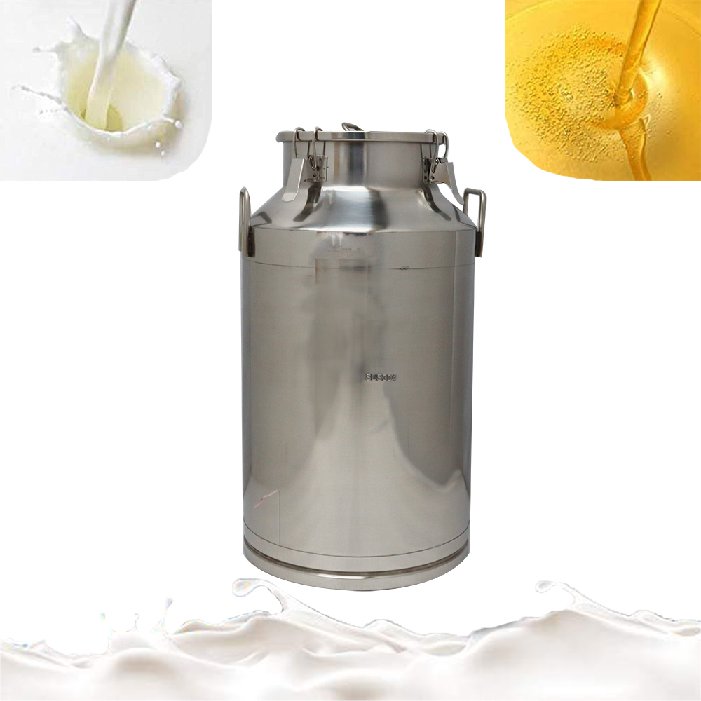 INTBUYING Stainless Steel Milk Pail Sealed Storage Barrel ...