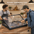 Black 32*22 IN Aluminum Lockable Portable Trading Card Display Case for ...