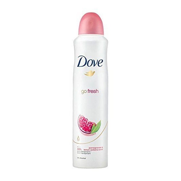 Dove Go Fresh Pomegranate Lemon Verbena Deodorant Antiperspirant Spray ...