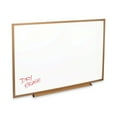 Universal Dry Erase Board, Melamine Surface, 48 x 36, Oak Frame ...