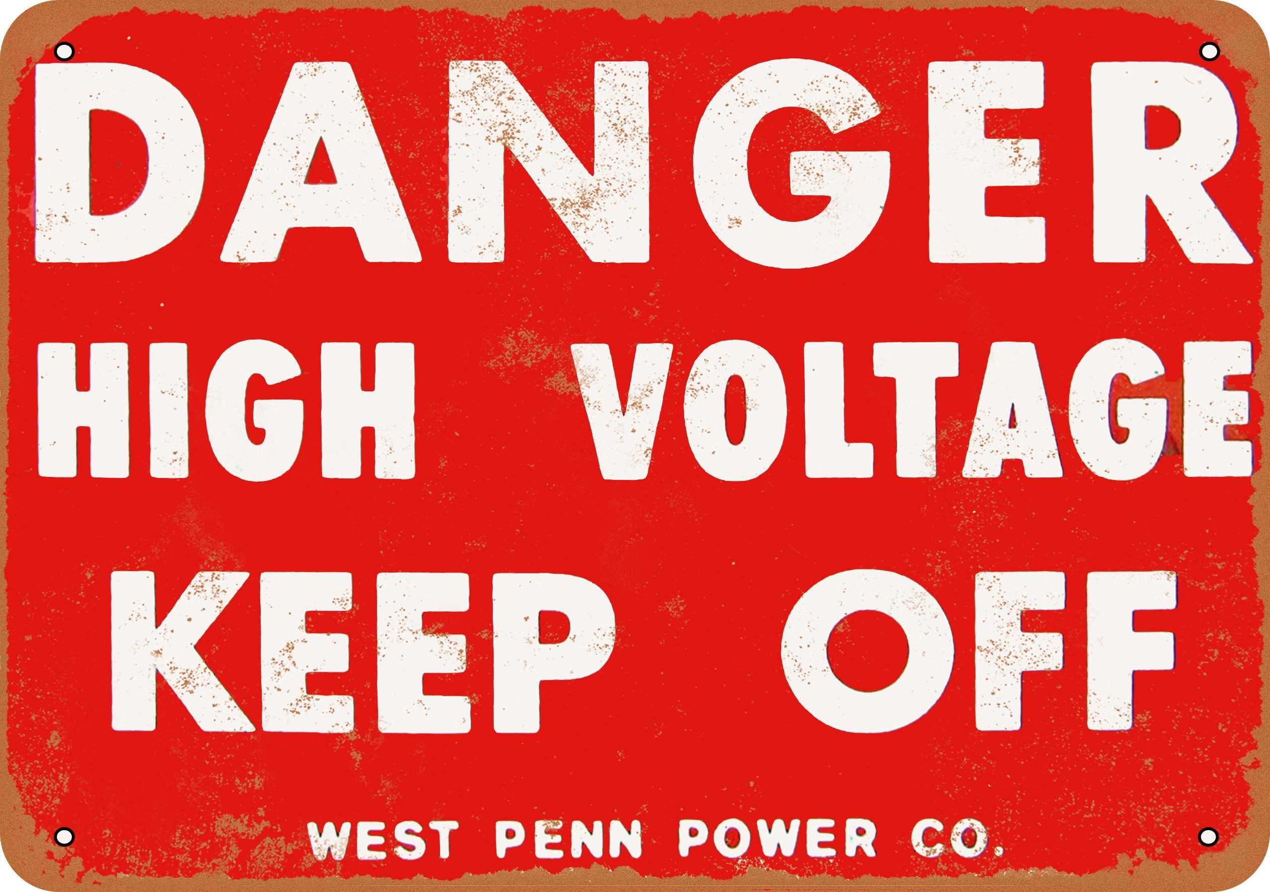 Vintage High Voltage Sign