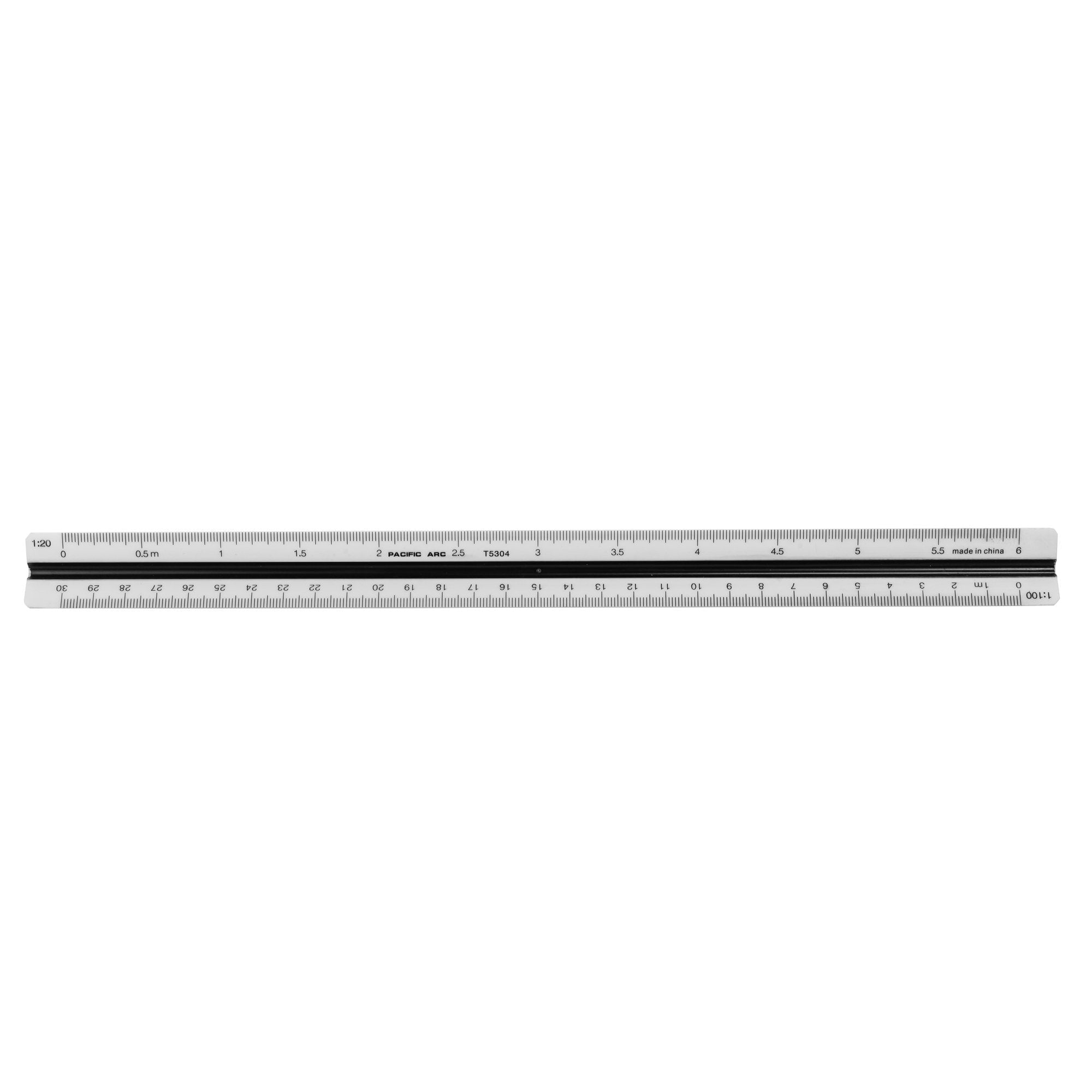 Pacific Arc, Architect Triangle Scale Ruler 12 Inch with Acid Etched ...