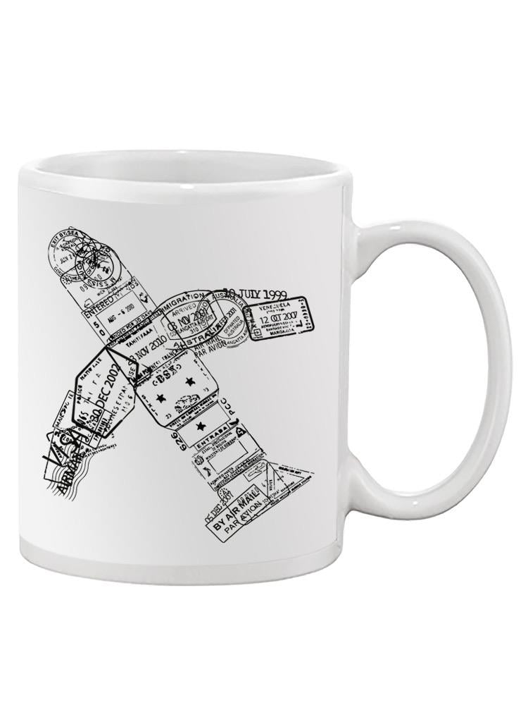 Passport Stamp Plane Mug - SPIdeals Designs, - Walmart.com
