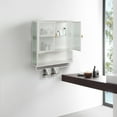 23.62"Glass Doors Modern Two-door Wall Cabinet with Featuring Two-tier ...