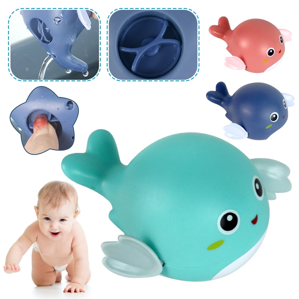 VONTER Bathtub Wind up Dolphin Toys,Baby Bath Toy Swimming Dolphin ...