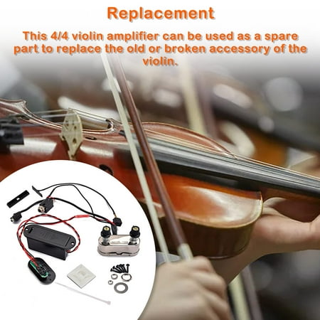 Electric Violin Bridge Pickup Amplifier 4/4 Violins String Instrument ...