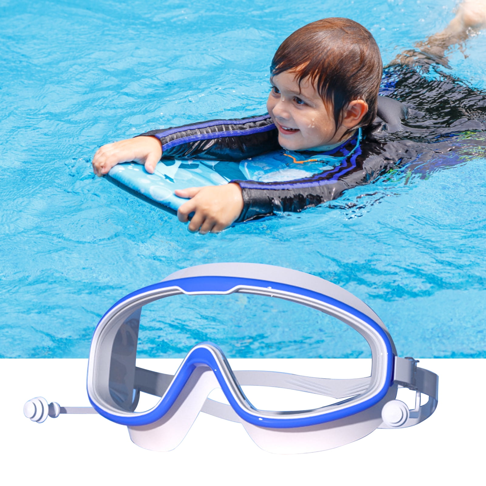 Hariumiu Swimming Goggles for Kids 6-14, Kids Swim Goggles with Ear ...