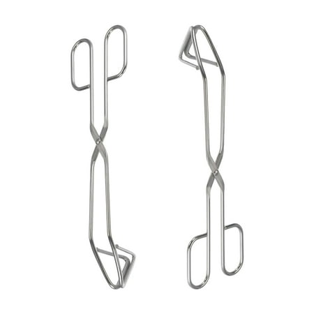 Goriertaly 2pieces Functional Stainless Steel Straight Tongs Prevent ...