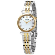 Bulova Diamond Two-Tone Ladies Watch 98P144 - Walmart.com