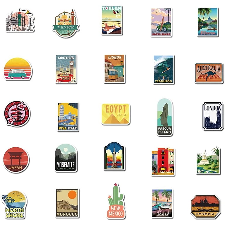 Vintage Travel Stickers