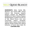 Mateo's Gourmet Queso Blanco Dip, Mild Heat, 15oz Glass Jar, No ...