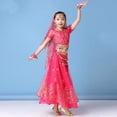 Byoo Tween Girls Belly Dance Outfit Set Coin Details Accessories Solid ...
