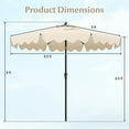 Costway 9 FT Patio Umbrella 2-Tier Market Table Umbrella with Sun-Protective Canopy Beige ...