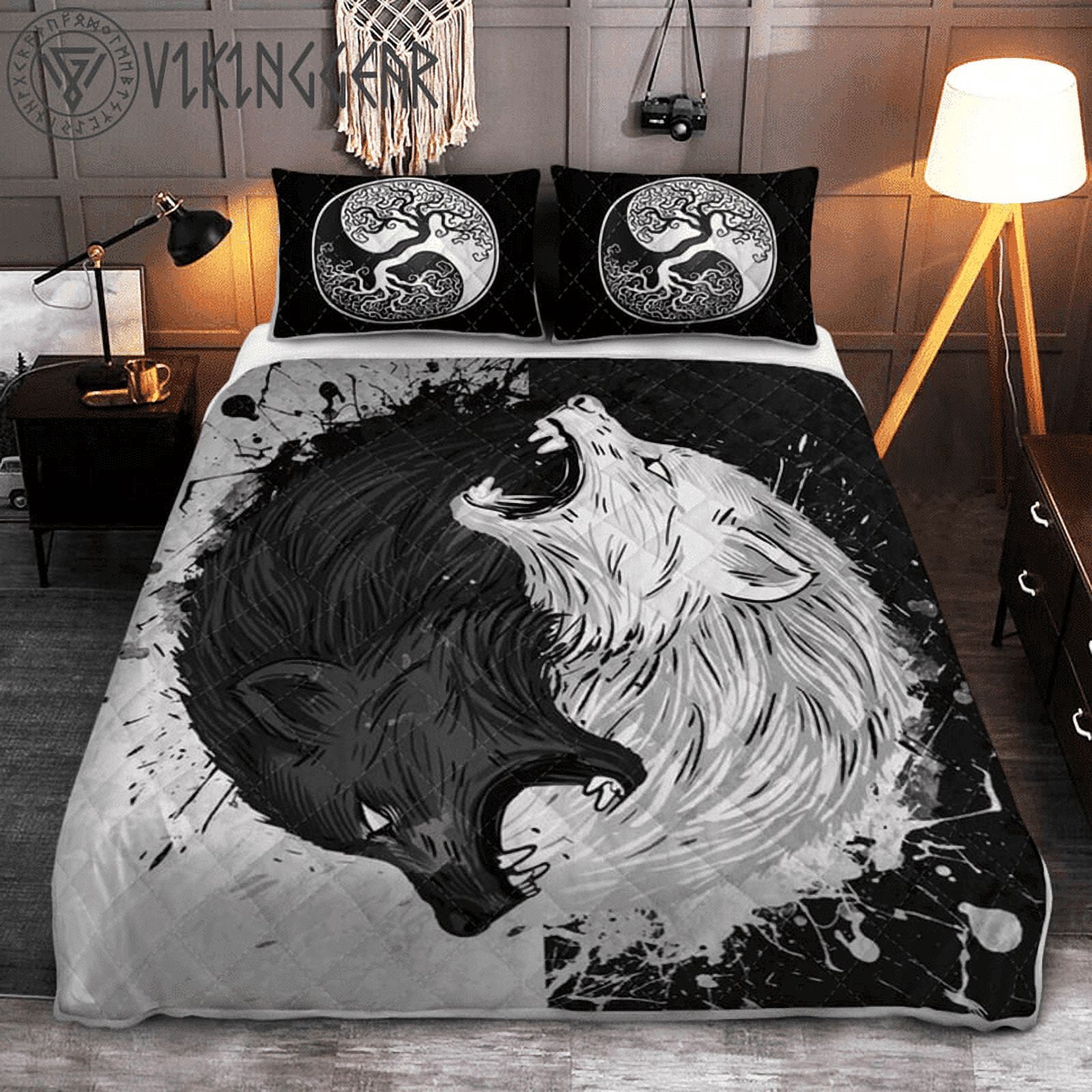 Holiday Skoll Y Hati Hijos De Fenrir Vikingo Juego De Cama Lt11 ...