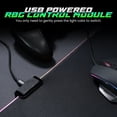 Lumen8 RGB LED Gaming Desk Mouse Pad, 11.8 x 31.5 in, USB Powered with ...
