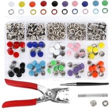 10 Colors Snap Fasteners Set Professional Metal Snap Fasteners with ...
