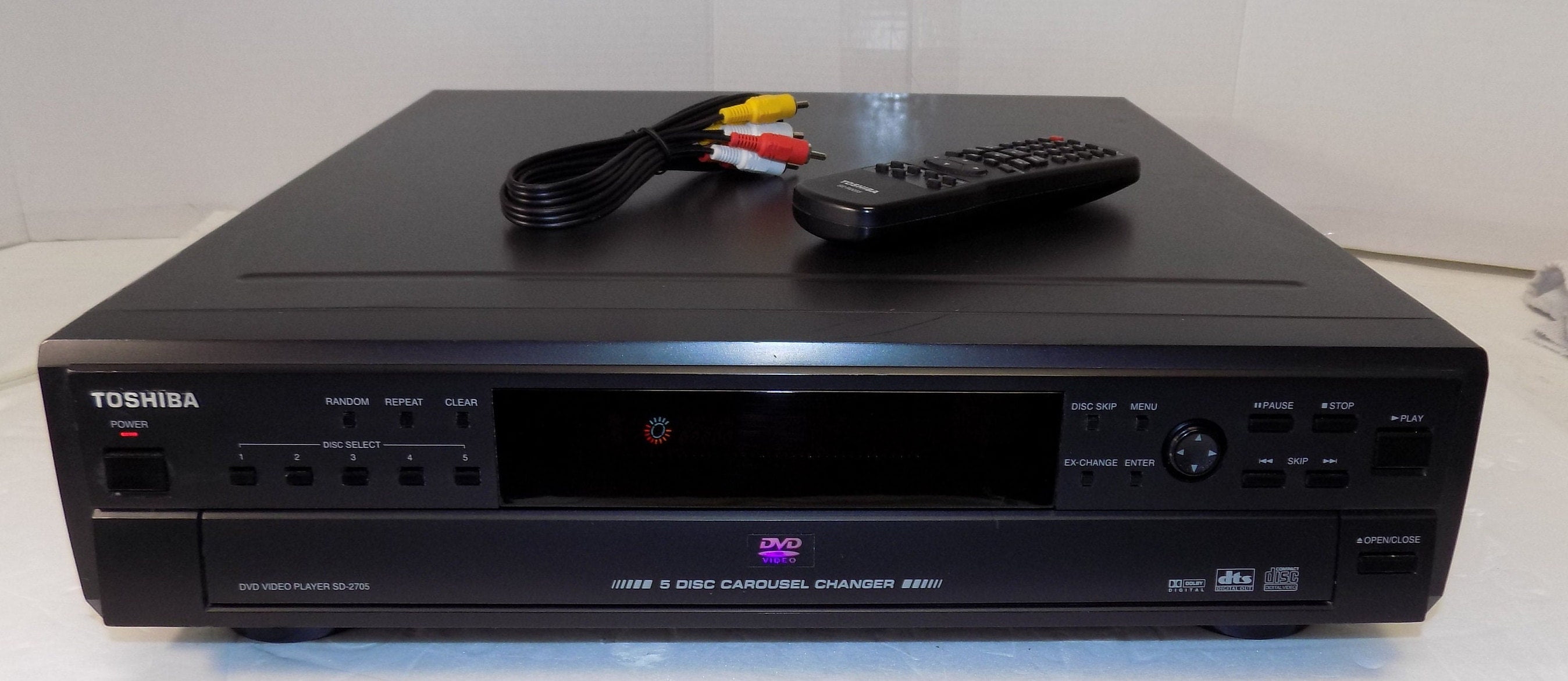 Pre-Owned Toshiba SD-2705U 5 Disc Dvd CD Player 5-Disc CD Player with ...