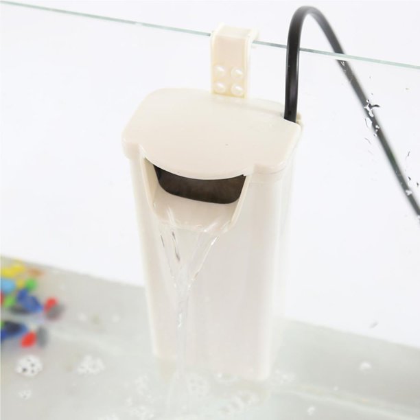 Waterfall Aquarium Turtle Fish Tank Oxygen Pump Built-In Low Waterfall ...