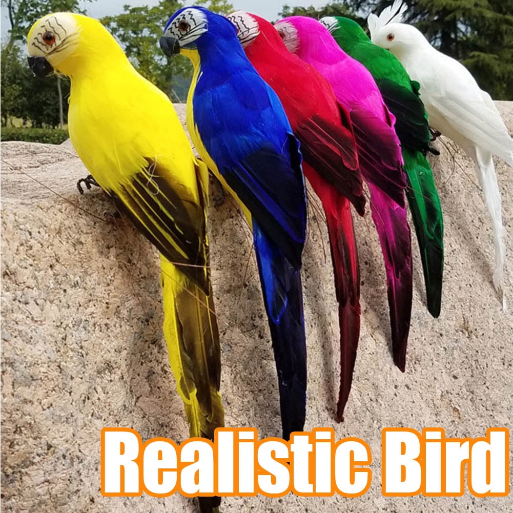 Craft Pick Stick Parrot Bird Feather Parrothead Luau Party Plants Set ...