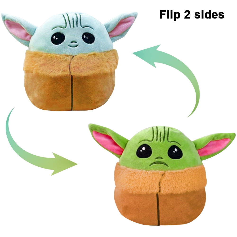 Buy Baby Yoda Reversible Plushie Toys Double-Sided Flip Plush Toy ...