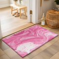 Abstract Marble Texture Rectangle Rug 2'x3' Modern Pink Fluid Style ...