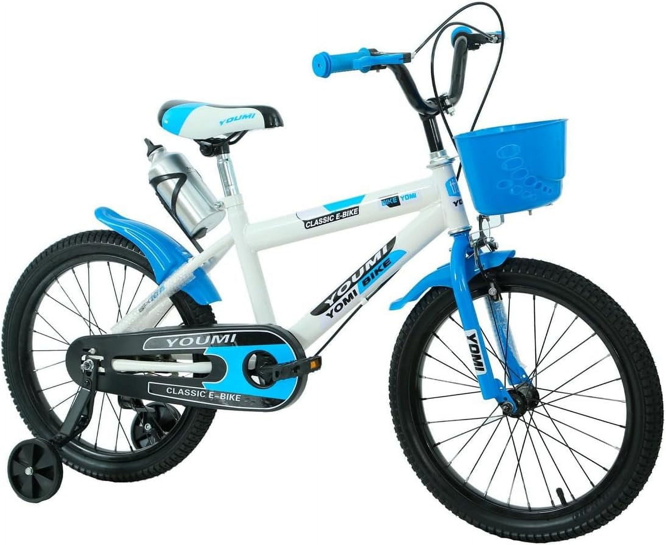 Bicicleta Urbana Infantil Rodada 18 con Rueditas Entrenadoras y Canasto ...