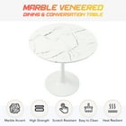 32 Inch Round Kitchen & Dining Room Table w Marble Desktop Tulip ...