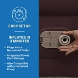 "Bestway Twin Size Inflatable Air Mattress Bed, 20"" with Built-in Pump, Maroon" - Walmart.com