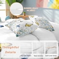 Daisy Flower Queen Size 4 piece Duvet Cover Set,3 Comfort Bedding Set ...