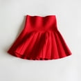 Girls High Waist Knitted Skirts Stretchy A-Line Flared Pleated Skater ...