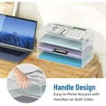 INTIGE 3 Tier Letter Tray Paper Organizer with Handle, Mesh Desk ...