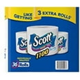 Scott 1100 Unscented Bath Tissue, 1-Ply, 36 Rolls, 1100 Sheets Per Roll ...