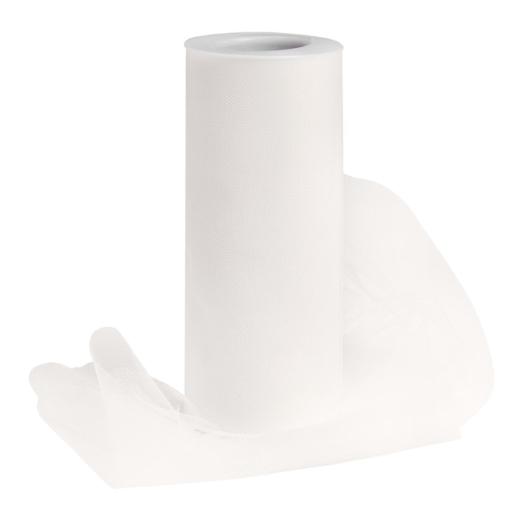 1 Pc, Tulle 6"X 25 Yards Spool/Roll - Ivory For Creating Bows, Swags ...