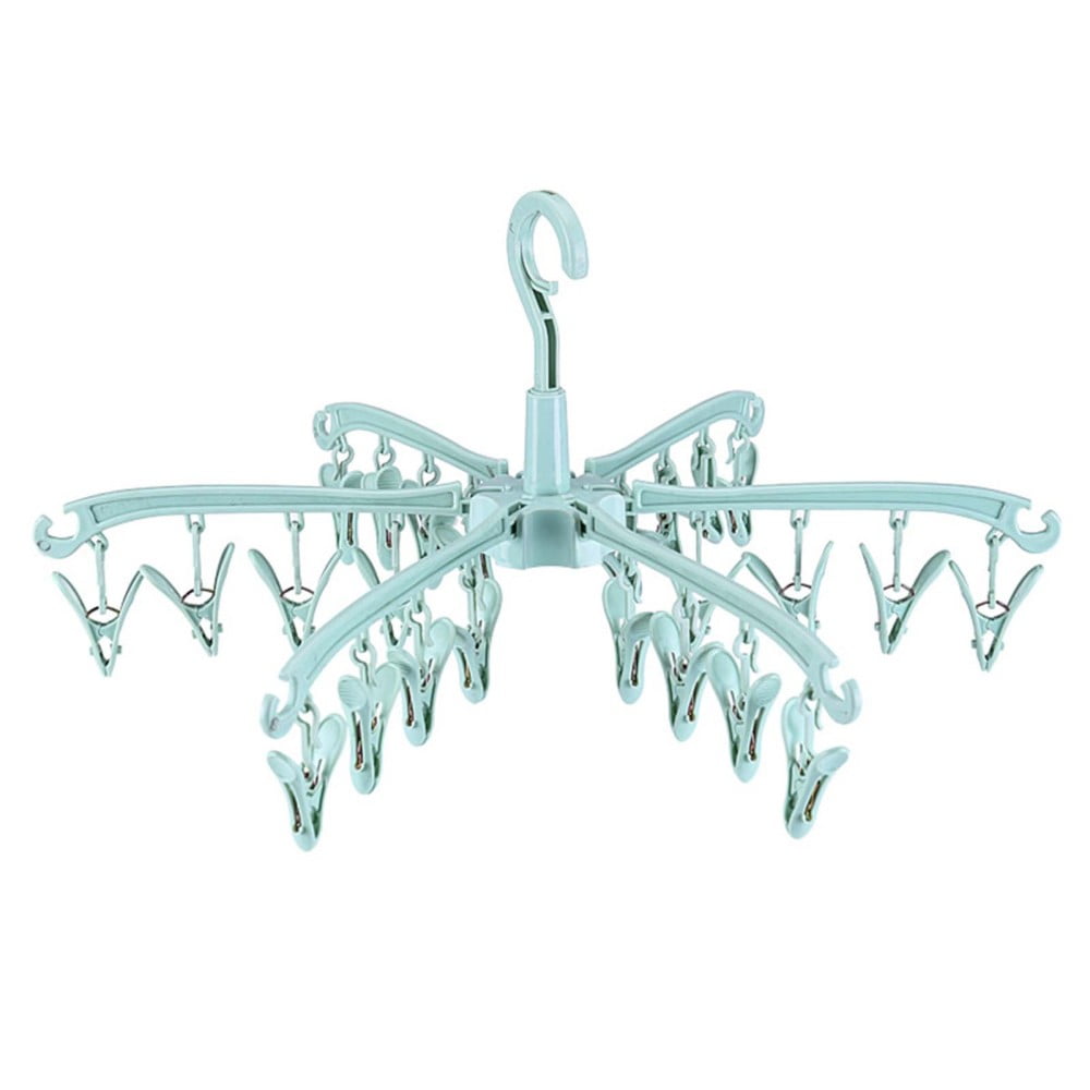 Foldable Clothes Drying Rack with 24 Clips Lightweight Space Saving ...