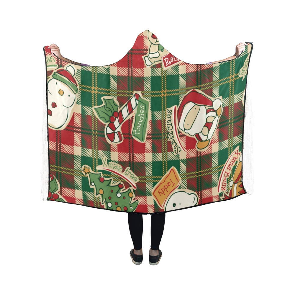 ASHLEIGH Hooded Blanket Funny Christmas Fashion Pilling Polar Fleece ...